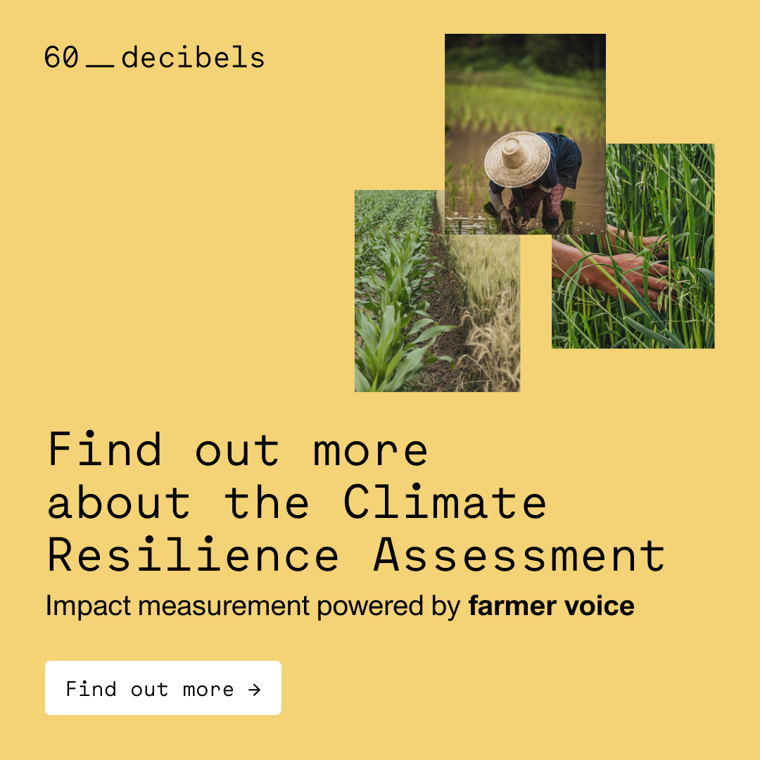 A Solution for Measuring Climate Resilience - 60 Decibels