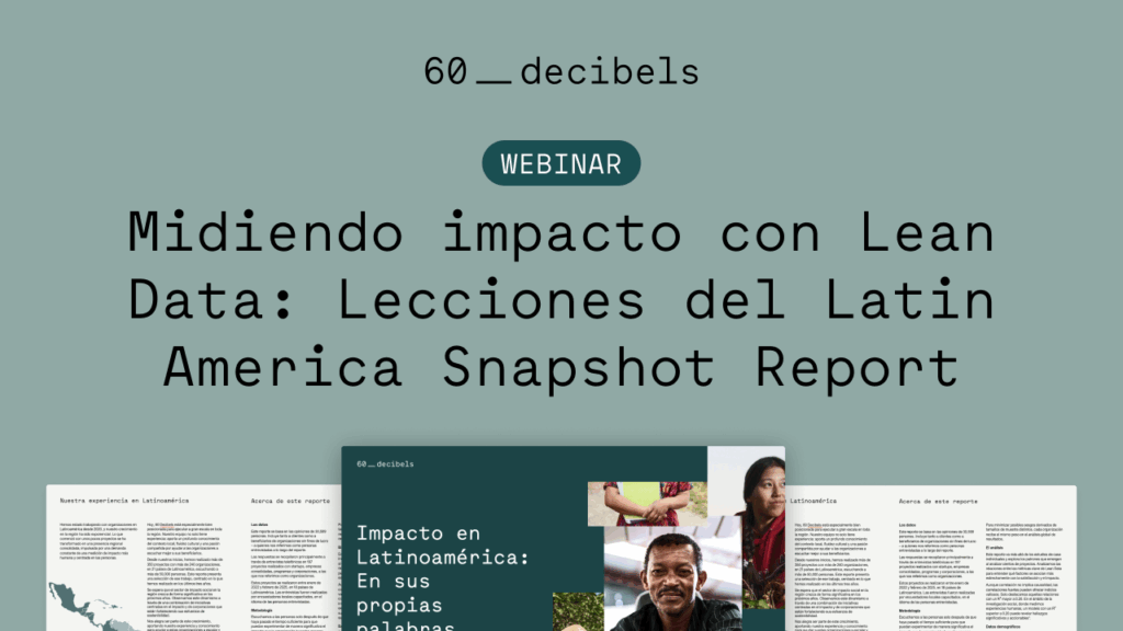 Impact Data Insights | 60 Decibels